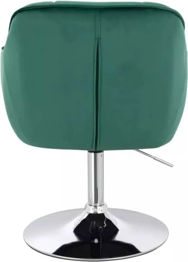 LuxuryForm DESIGN Otočná židle AVOLA VELUR na stříbrném talíři - zelená