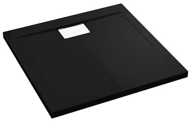 Polimat Čtvercová akrylátová sprchová vanička Vegar B 80x80 (90x90, 100x100) Barva: Černá, Rozměry (cm): 80x80