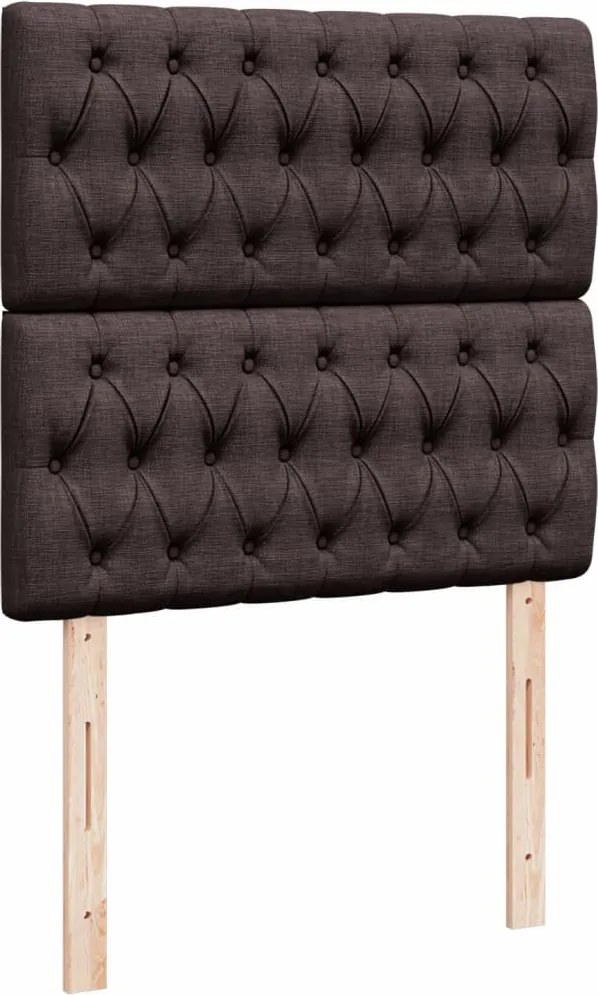 Box spring postel s matrací tmavě hnědá 90x200 cm textil 3291173