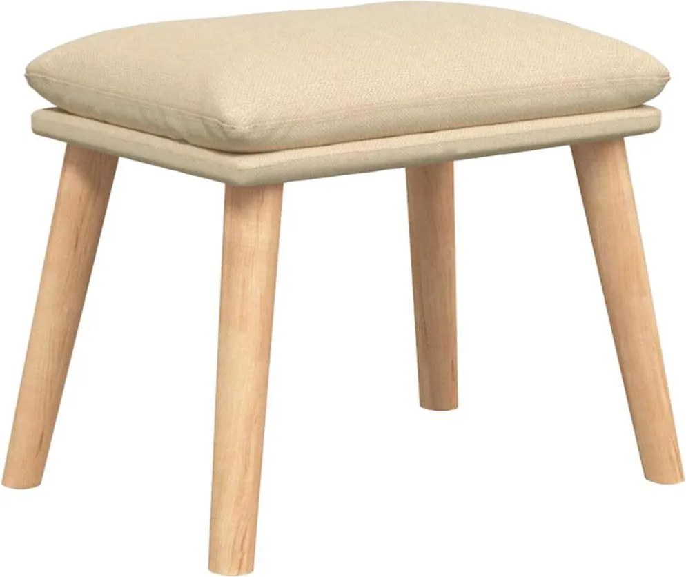 Relaxační křeslo s podnožkou krémové textil 3097884