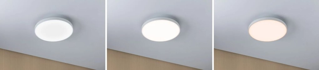 Paulmann 79892 Velora, bílé stropní svítidlo s funkcí White Switch 13W LED 3000/4000/6500K, průměr 30cm