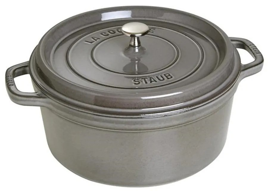 Hrnec STAUB  kulatý 26 cm šedý 5,2l