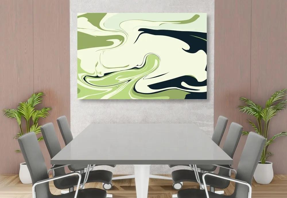 Obraz abstraktní zelený vzor - 90x60 cm