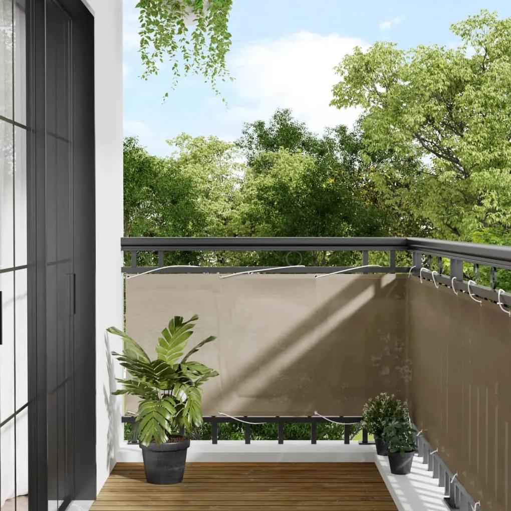 Balkonová zástěna taupe 75 x 700 cm 100% polyester oxford - Default Title