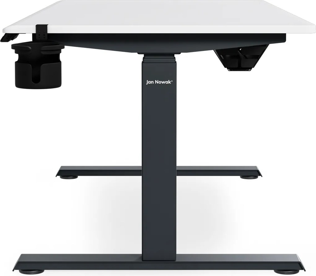 Elektrický stůl s nastavením výšky ergonomický antracitově-bílý, 1400x700 mm: ARIA