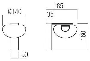 Redo 01-3242 - LED Nástěnné svítidlo SINCLAIR LED/6,5W/230V CRI 93 IP21 černá