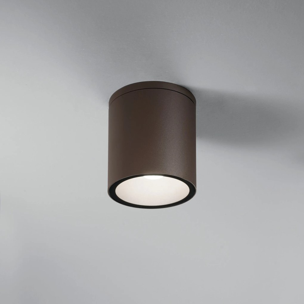 FAN I-CITIZEN-Q1-BRO Venkovní stropní svítidlo Citizen, corten, 1 x E27, IP54, 15 x 15 x 17 cm - FANEUROPE