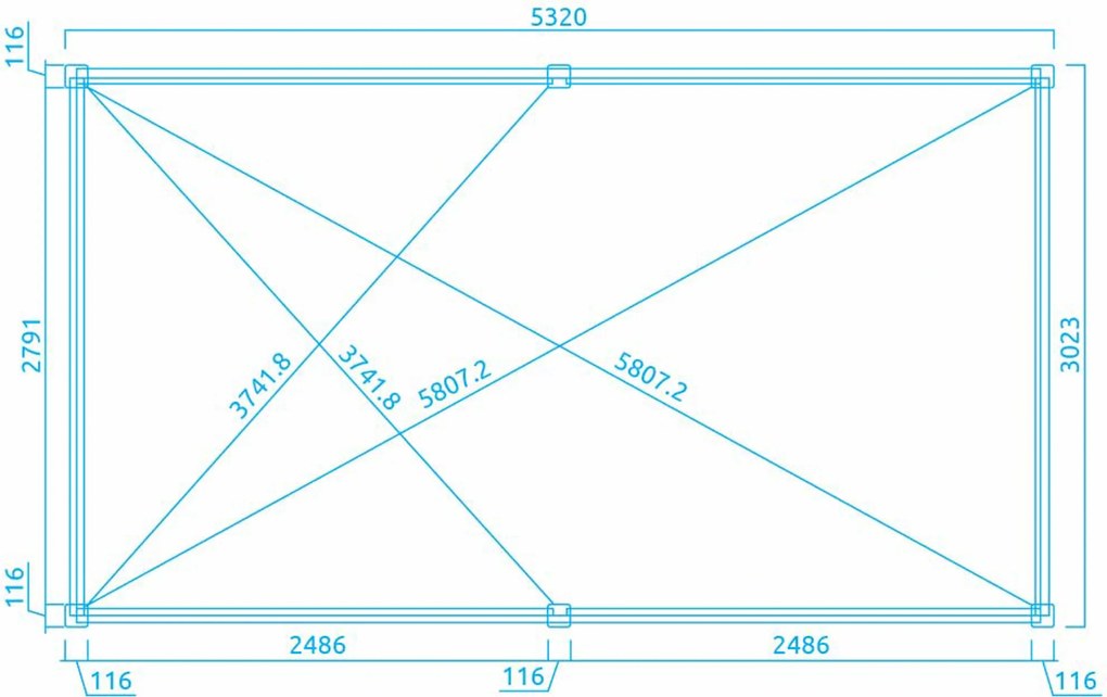 Rojaplast | Bioklimatická pergola INTRO NEO 5,3x3 m, hliník/ocel - volně stojící | 11640705