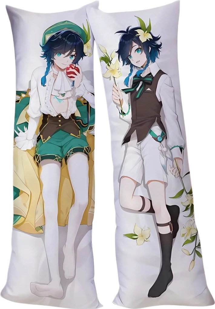 Polštář S Povlakem 150 X 50 CM Dakimakura Anime Venti Genshin Impact Vložka
