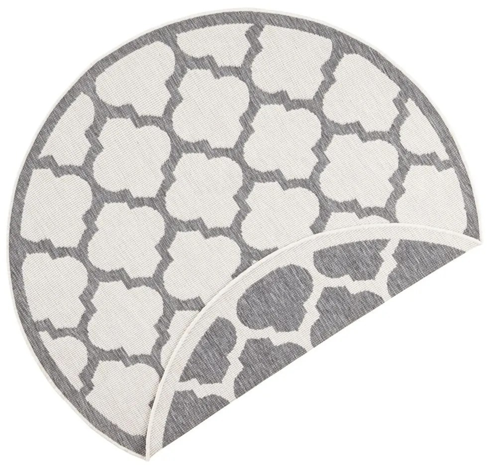 Bougari - Hanse Home koberce Kusový koberec Twin Supreme 103420 Palermo grey creme Rozměr: 200x200 (průměr) kruh