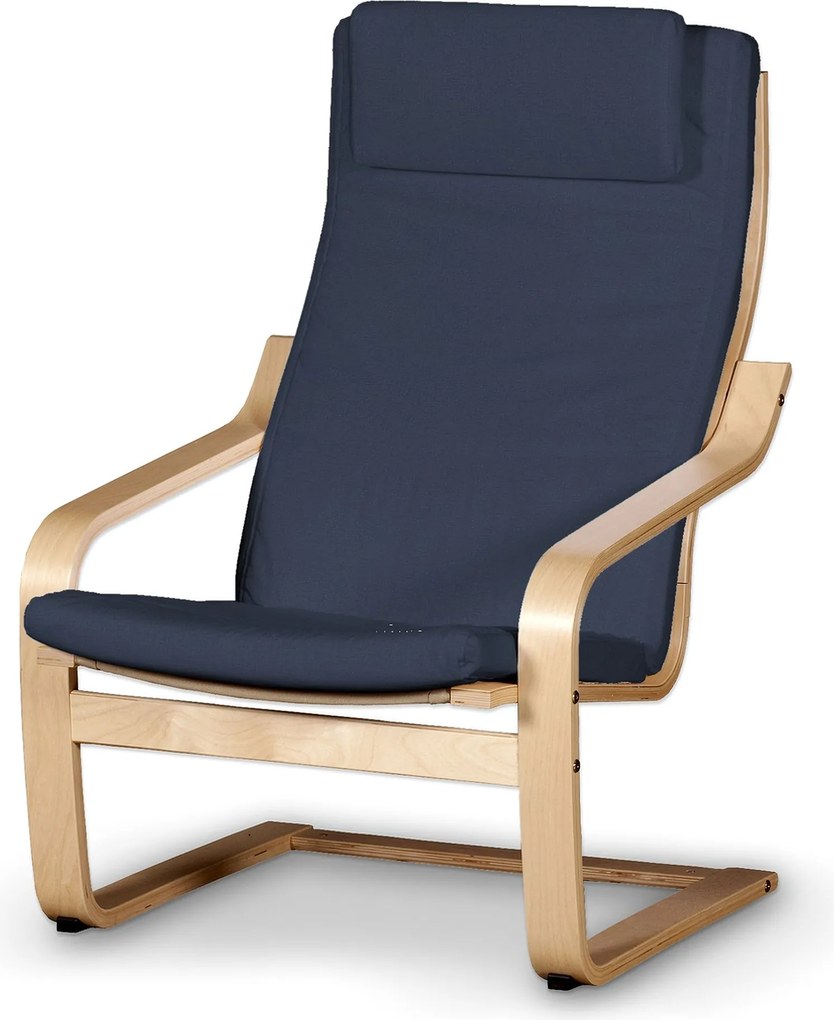 Sedák na křeslo IKEA Poäng II barva tmavě modrá látka sametová