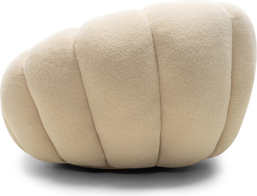 Designové relaxační křeslo VENEZIA 100 cm bouclé béžové