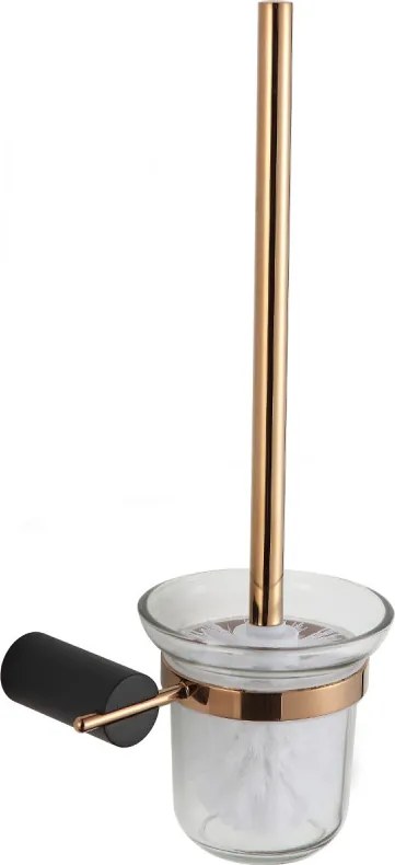 Mexen příslušenství, Aron wc kartáč černá/růžová zlatá, 7088150-67