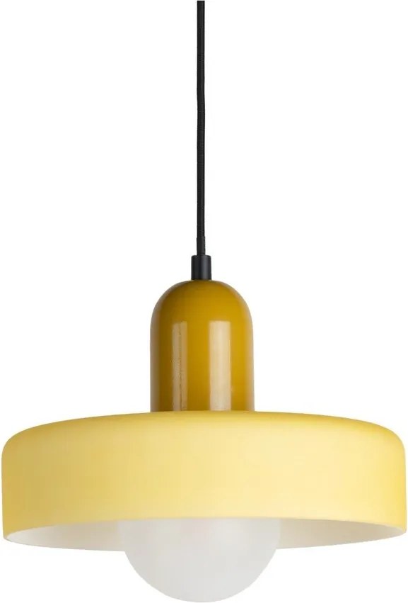 Žluté závěsné svítidlo ø 25 cm Opaco Grato – Leitmotiv