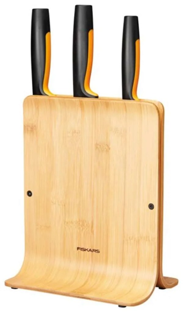 FISKARS - Blok s noži, 3 ks, bambus 1057553
