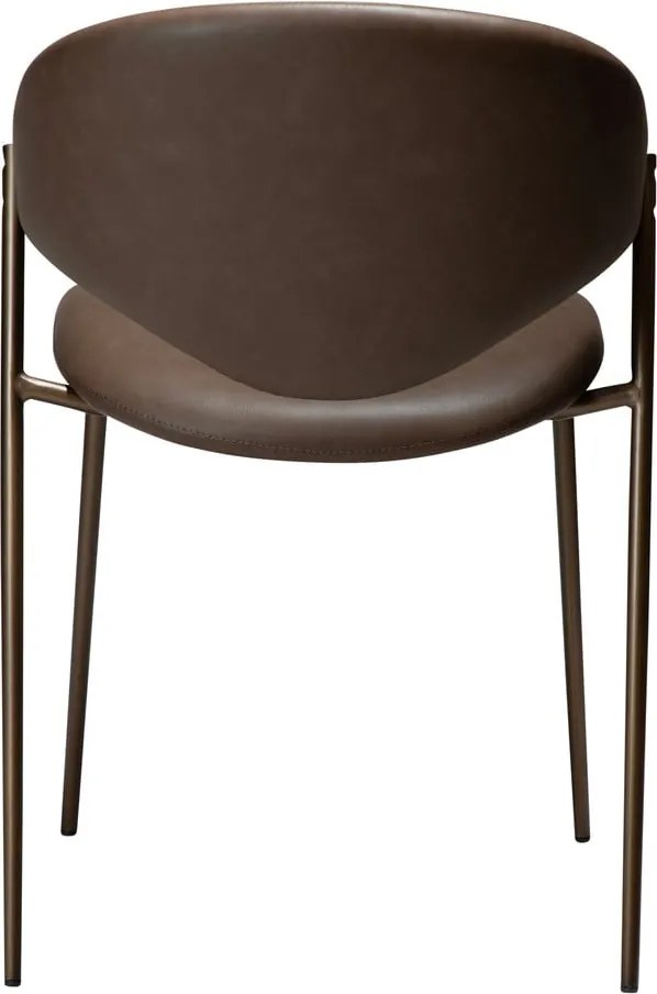 Tmavě hnědá jídelní židle z imitace kůže Zone – DAN-FORM Denmark