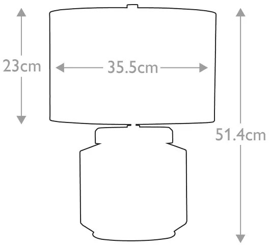 Elstead LUGA-TL-NATURAL - Stolní lampa LUGA 1xE27/60W/230V