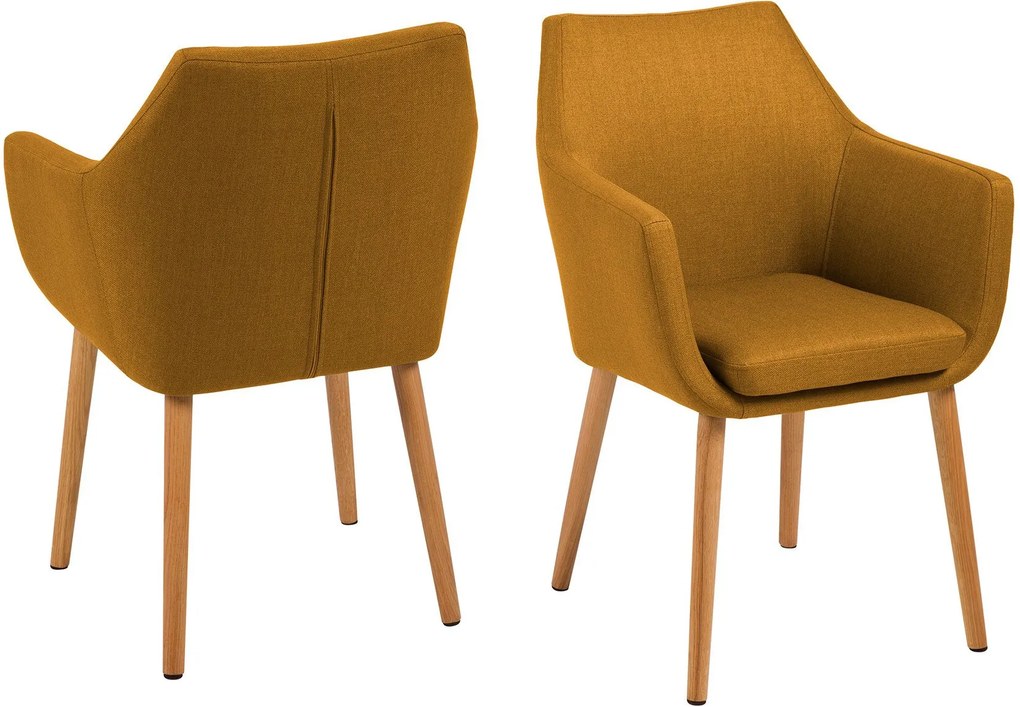 ACTONA Židle s opěrkou Nora oranžová 84 × 58 × 58 cm