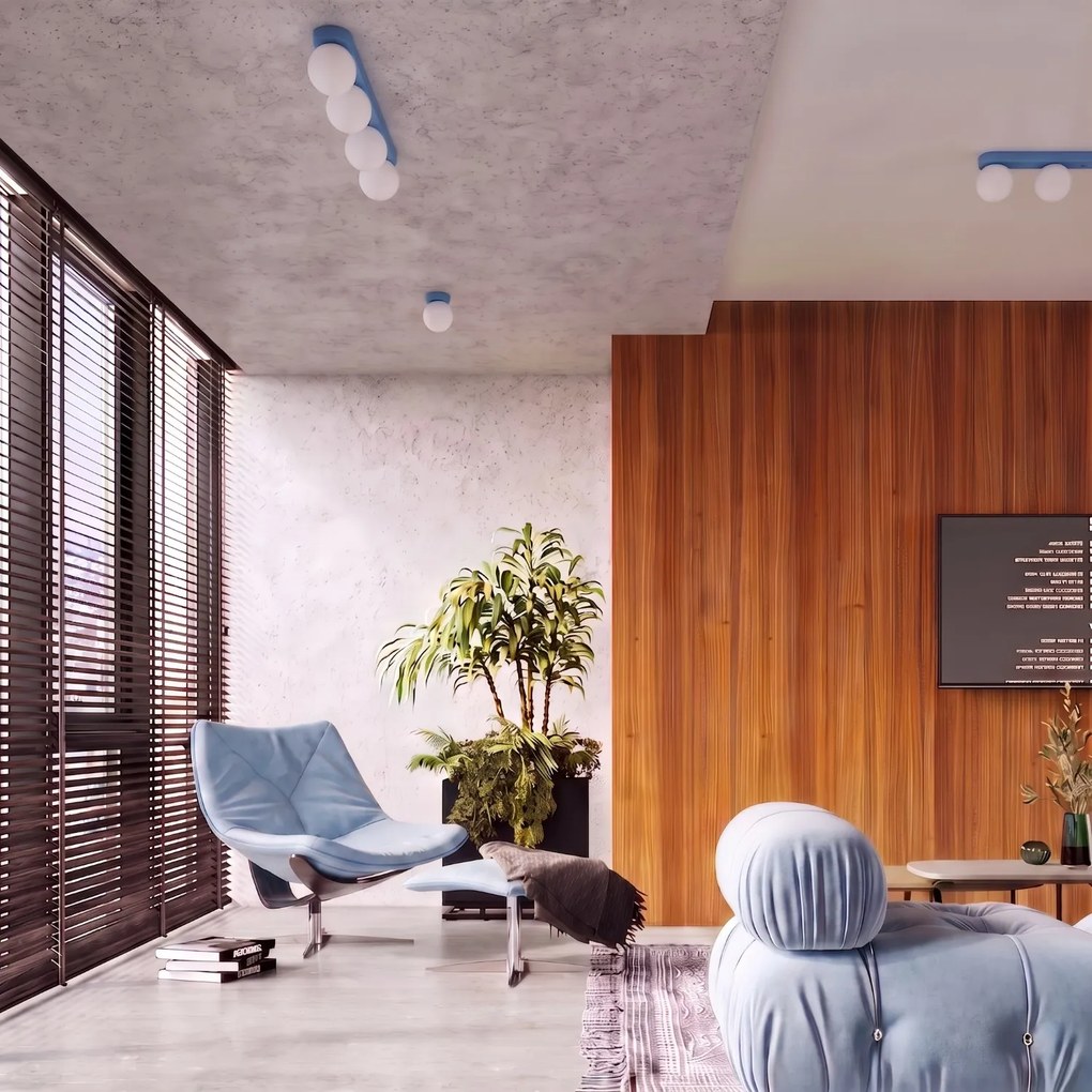 Sollux Lighting Nástěnné svítidlo YOLI 1 světle modré s vypínačem