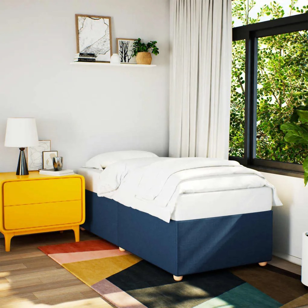 Rám postele bez matrací modrá 90x200 cm textil 3284707