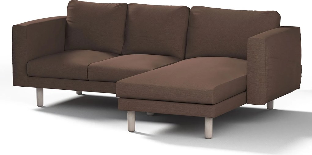 Potah na pohovku IKEA Norsborg 3-místná se šezlongem barva hnědá látka pletený vzor
