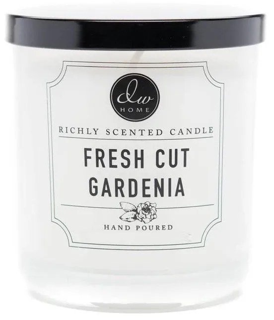 dw HOME Mini vonná svíčka Fresh Cut Gardenia - 113gr, bílá barva, sklo