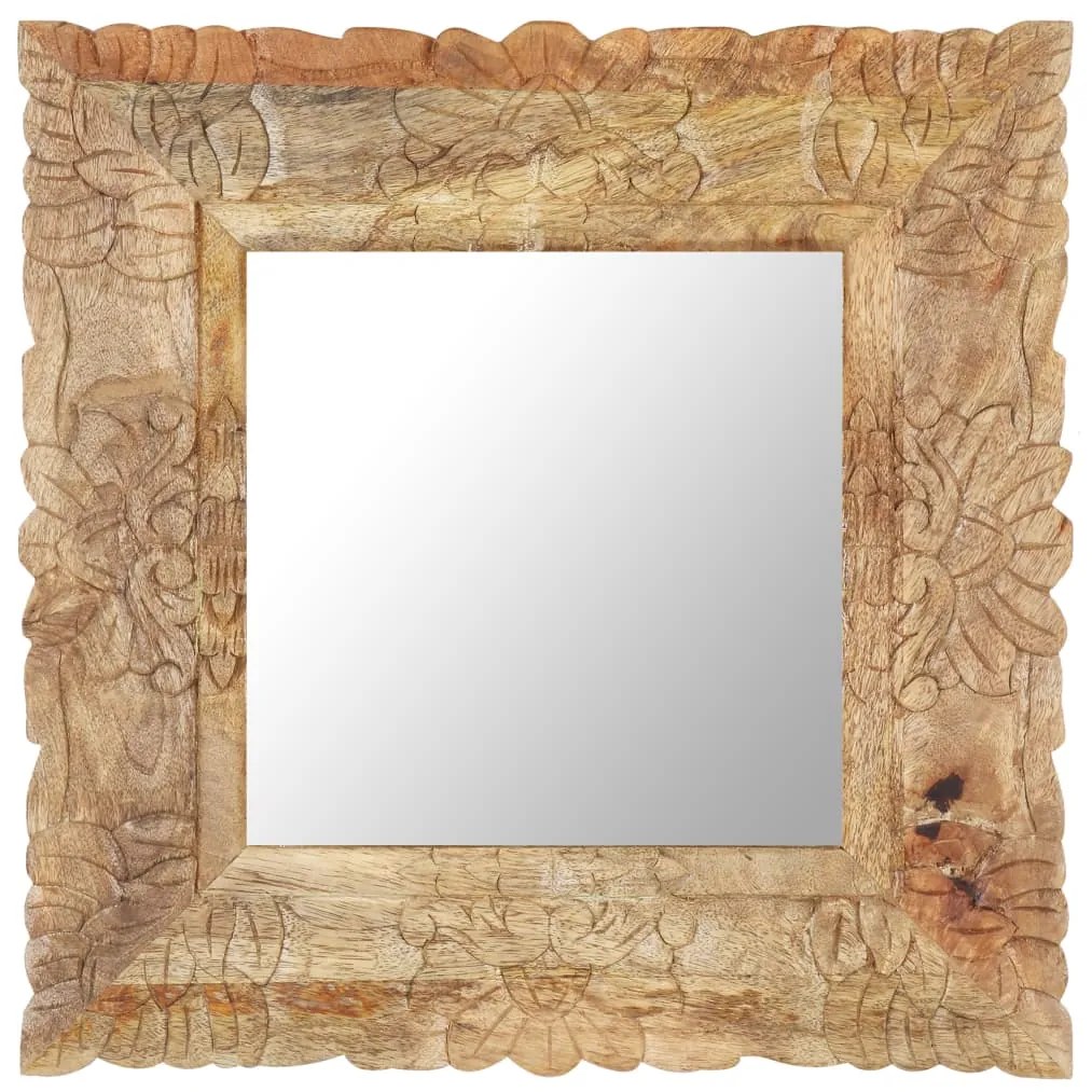 Zrcadlo 50 x 50 cm masivní mangovníkové dřevo - Default Title