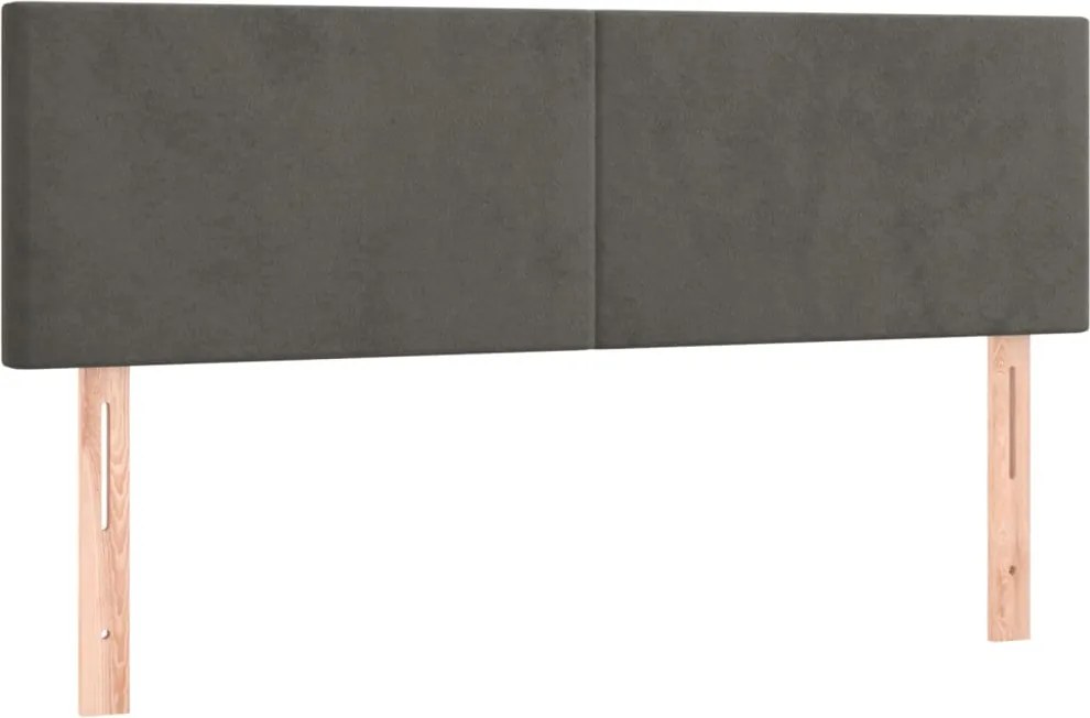 Box spring postel s matrací tmavě šedý 140 x 190 cm samet 3141180