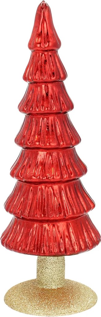 Dekorcja Červený Vánoční Stromek 28cm