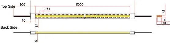 Mantra 9152 COB LED pásek 12W/m, 1030lm/m 3000K, délka 5m, 24VDC, IP65