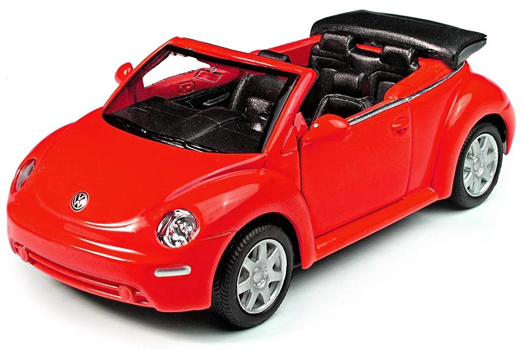 Welly VW New Beetle convertible, červený 1:34-39