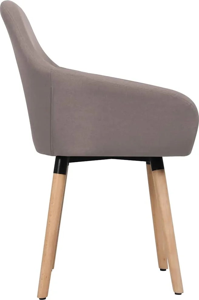 Jídelní židle 2 ks taupe textil 283468