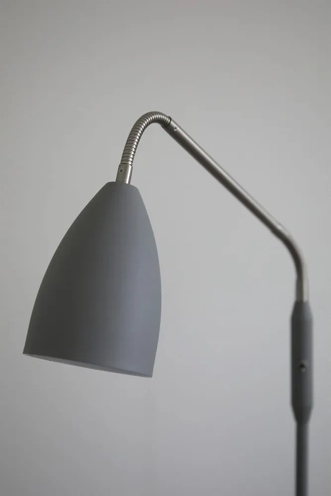 Šedá LED stmívatelná stojací lampa s kovovým stínidlem (výška 140 cm) Patro – Markslöjd