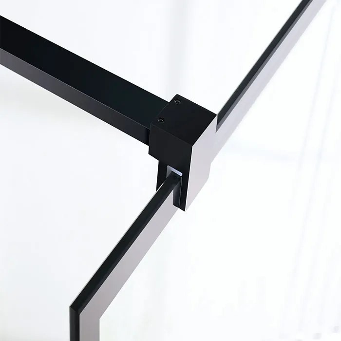Besco Sprchový kout Walk-In TOCA 90 (100, 110, 120), výška 190 cm Rozměry (cm): šířka: 100, Barva profilů a typ výplně: profily: černá, výplň: transparent