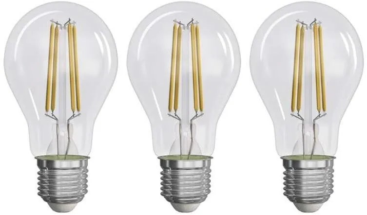 Led žárovka emos filament a60 a class / e27 / 5 w (75 w) / 1 060 lm / teplá bílá, 3 ks