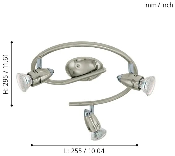 Eglo 92643 - LED Bodové svítidlo MAGNUM 3xGU10/3W/230V