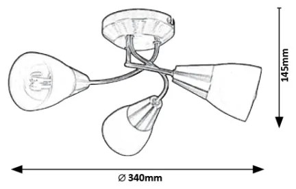 Rabalux 5690 - Stropní svítidlo CONNOR 3xE14/40W/230V