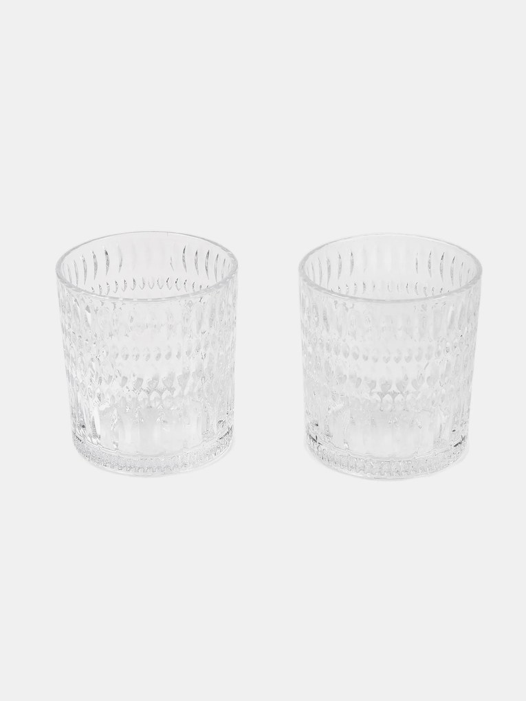 Sinsay - Sklenice s reliéfním vzorem 2 pack - clear