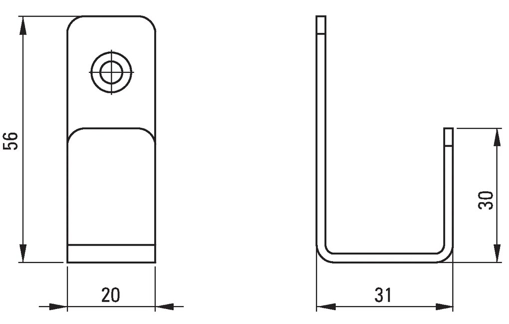 Deante Mokko příslušenství, koupelnový 1-háček, černá matná, ADM_N111