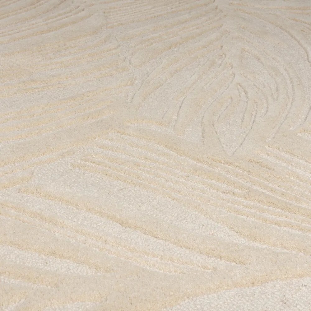 Flair Rugs, Kusový koberec Solace Lino Leaf Natural, 120x170, béžová, ložnice