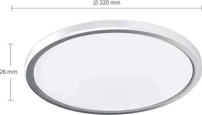 LED stropní světlo odolné vůči vlhkosti WO825 - průměr 22 cm, bílá