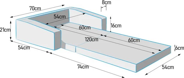 Cestovní postýlka DREAMER ježek