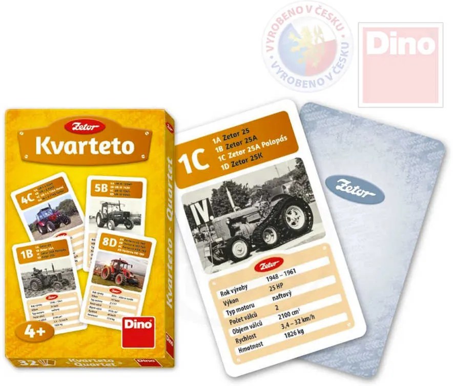 DINO Hra karetní Kvarteto Zetor *SPOLEČENSKÉ HRY* dn605947