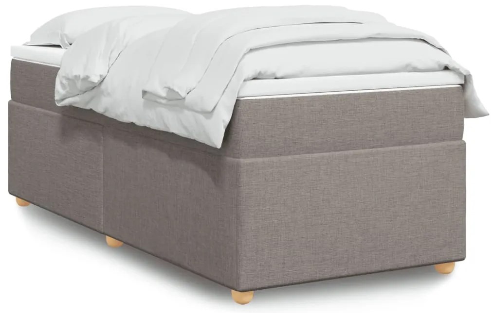 Box spring postel s matrací taupe 90x190 cm textil 3285342
