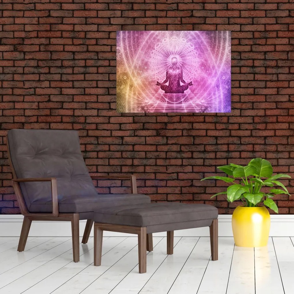 Skleněný obraz - Meditační aura (70x50 cm)