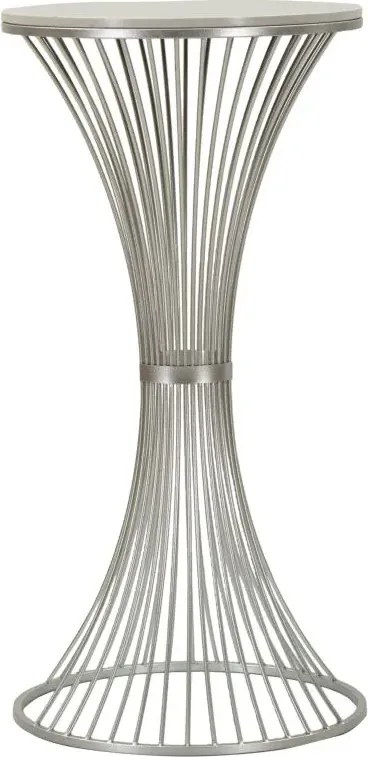 Odkládací stolek Funnel 50 cm stříbrný/mramor