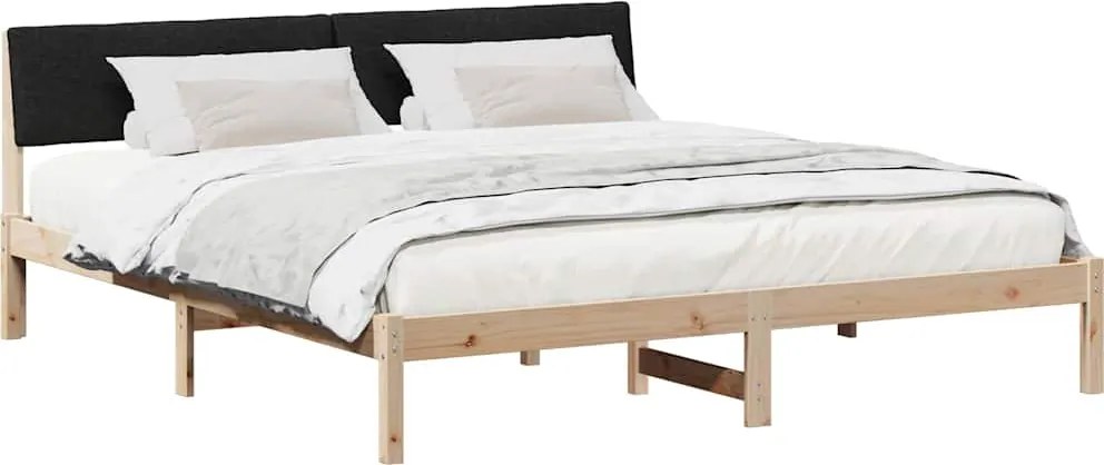 Rám postele Hnědo-černá 200 x 200 cm Masivní borovicové dřevo 3394330