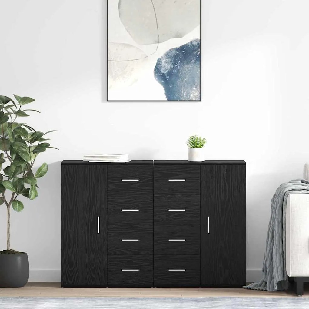 Konzole CORONA 2 ks Černý dub 59 x 39 x 80 cm Kompozitní dřevo 3402808