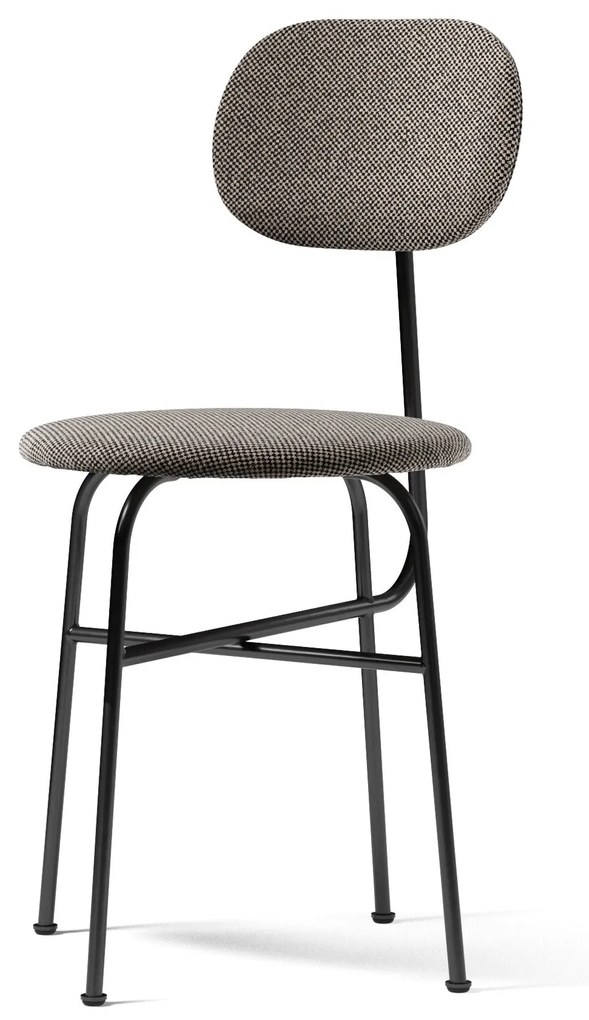 AUDO (MENU) Židle Afteroom Dining Chair Plus, Black Steel / Doppiopanama 001
