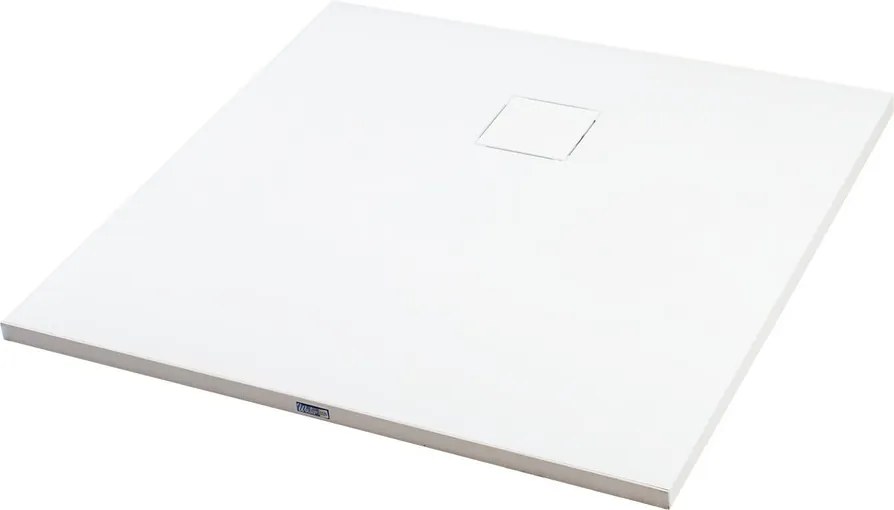 Cagliari White 80x80x2,6 cm Čtvercová SMC sprchová vanička se sifonem